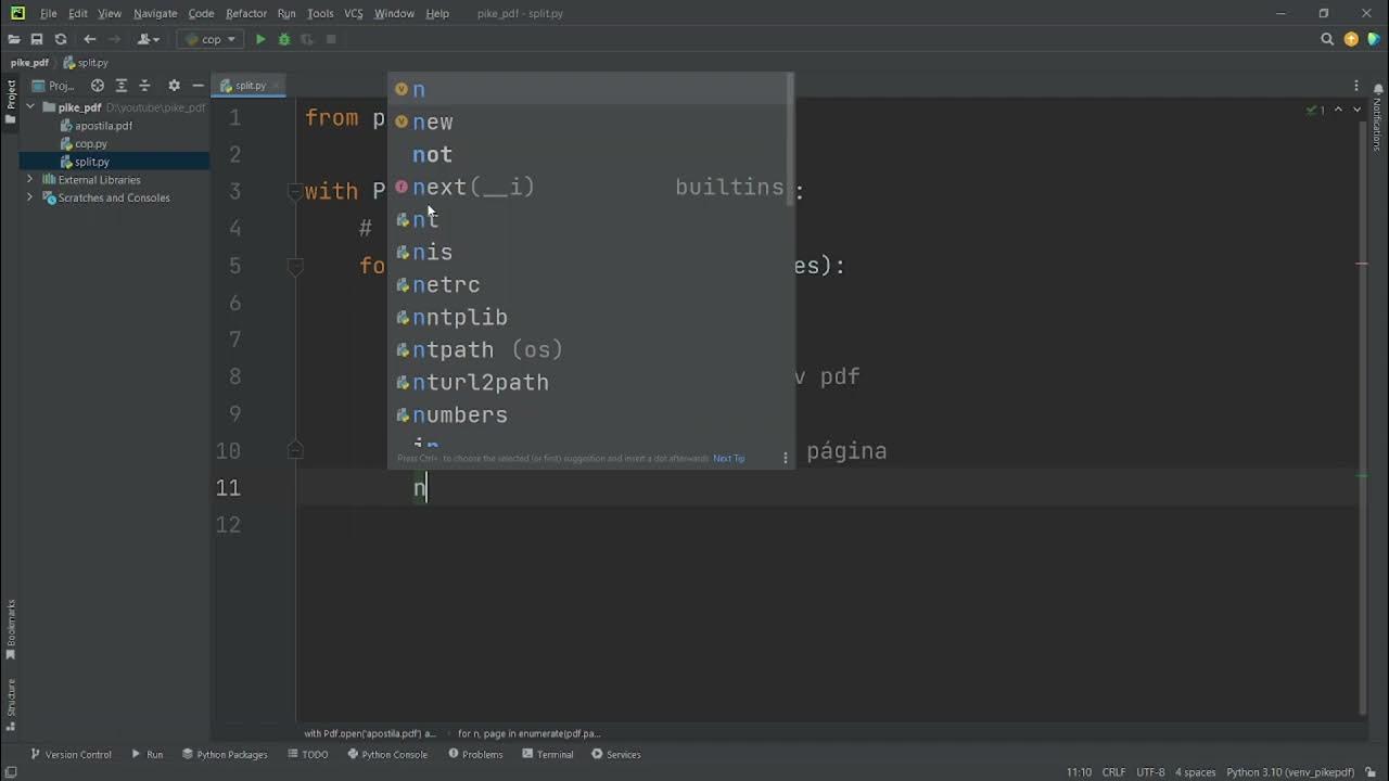 359 - Pegando um pdf e salvando suas páginas em arquivos individuais com pikepdf Python - YouTube