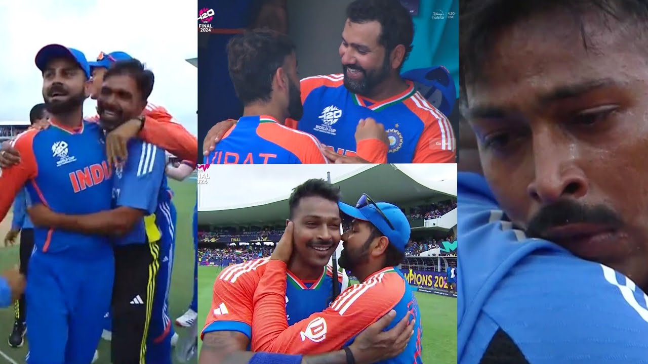 Virat Kohli, Rohit, Hardik and Indian players crying after India Win ...