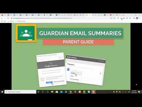 Google Classroom Guardian Summary Emails For Parents - YouTube