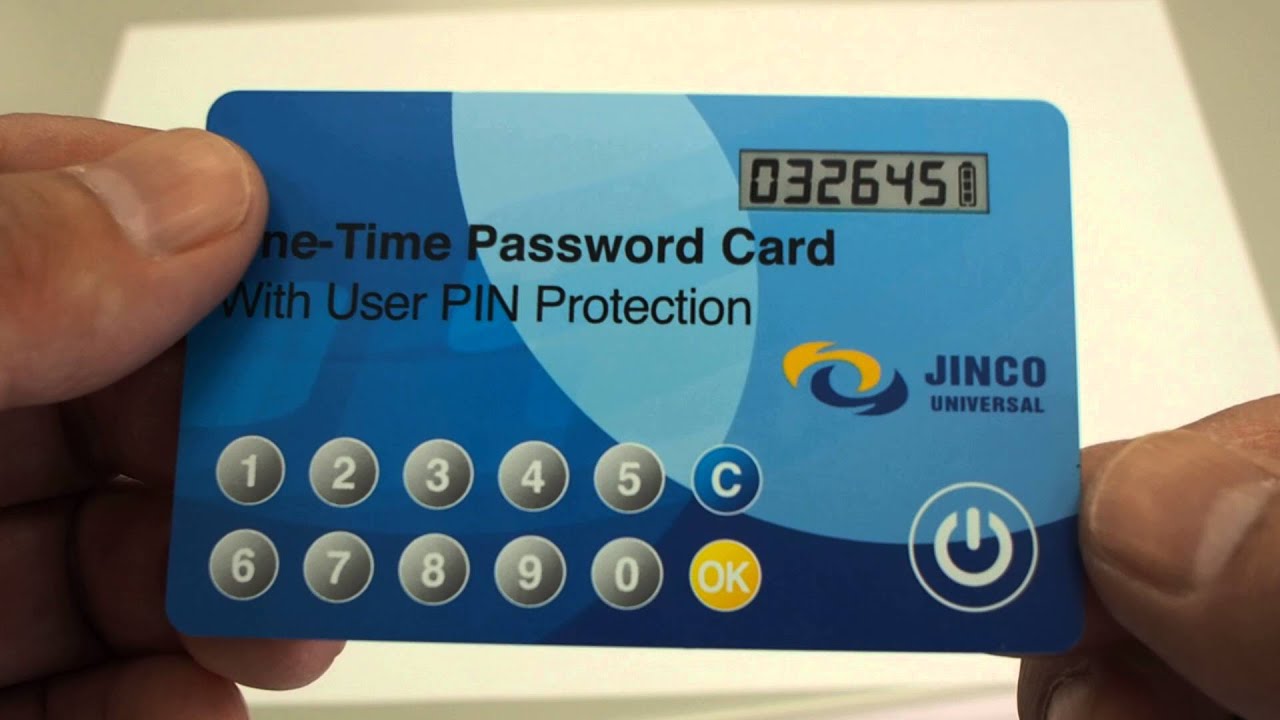 JINCO 13KEY One -Time Password Card - YouTube