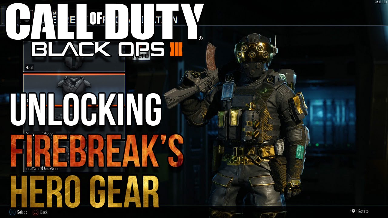 UNLOCKING FIREBREAK'S HERO GEAR! (Black Ops 3) - YouTube