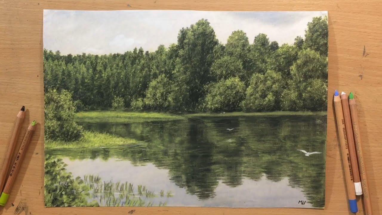 How to Draw a Riverscape in Pastel - YouTube