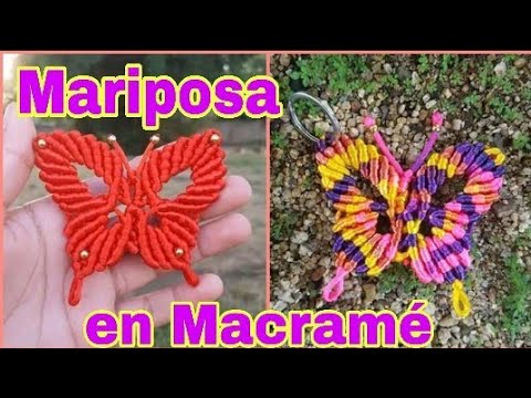 Mariposa en Macramé paso a paso - YouTube