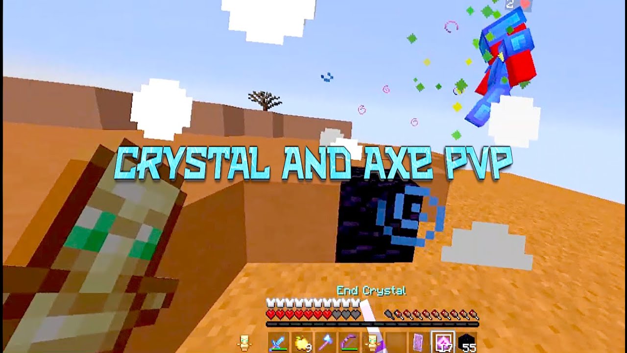 MINECRAFT PVP | CRYSTALS AND AXE | MY FIRST VIDEO - YouTube