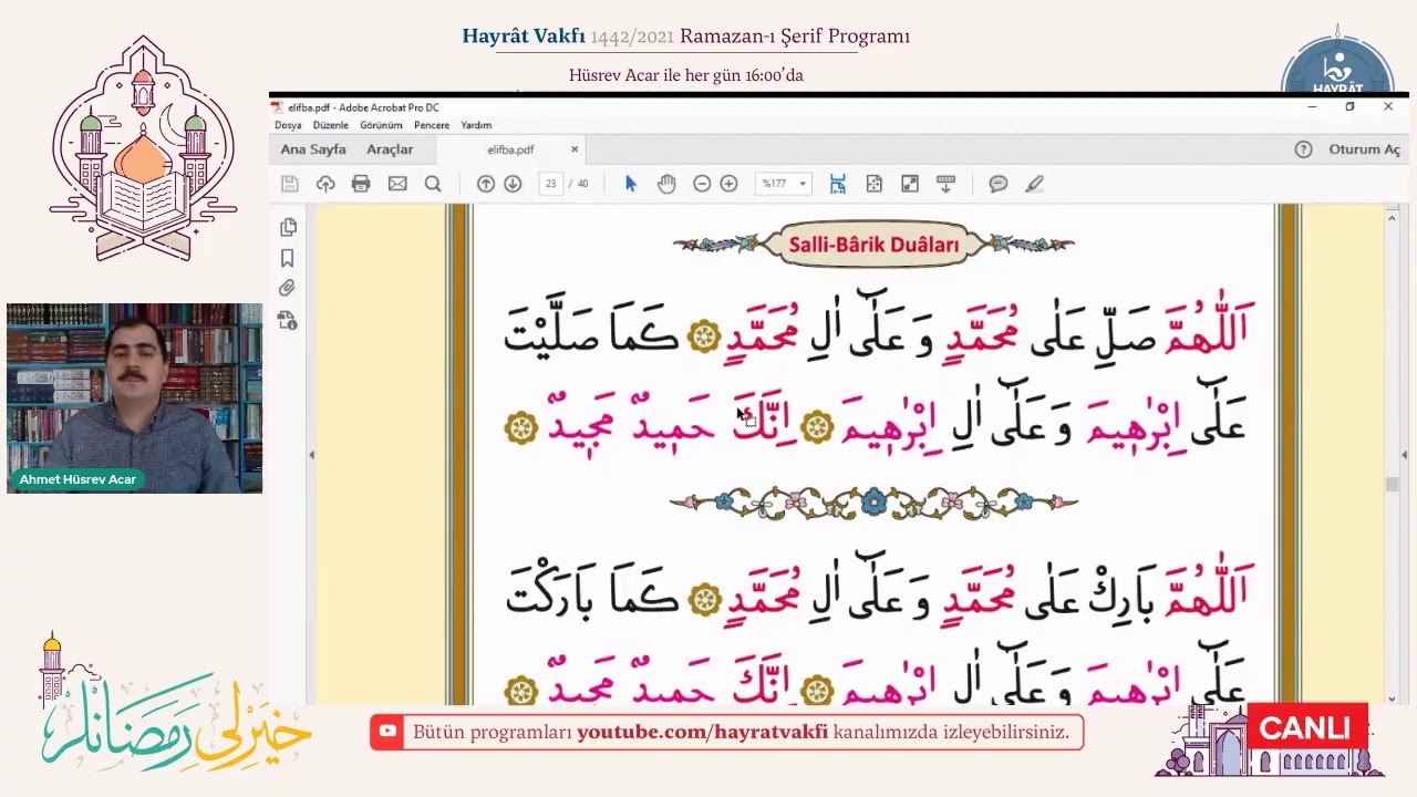 21.Ders: Salli-Barik ve Rabbena Duaları - Kur'an_ı Kerim Dersleri - YouTube