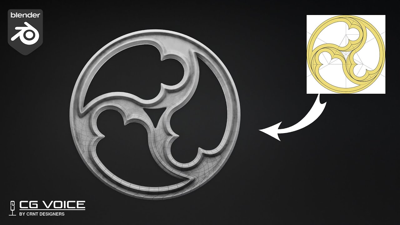 Carved Circular Gothic Tracery Design modeling in blender _ blender ...