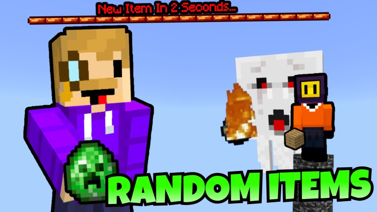 Pillars With RANDOM ITEMS In MINECRAFT!! - YouTube