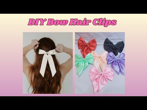 DIY Bow Hair Clips / How to make DIY hair bow clips - YouTube