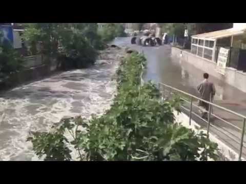 Kurbağalı dere taştı