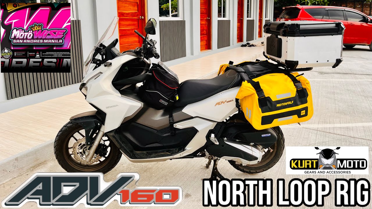 HONDA ADV 160cc NORTH LUZON LOOP SET UP: 65L ALLOY TOP BOX 30L SADDLE ...