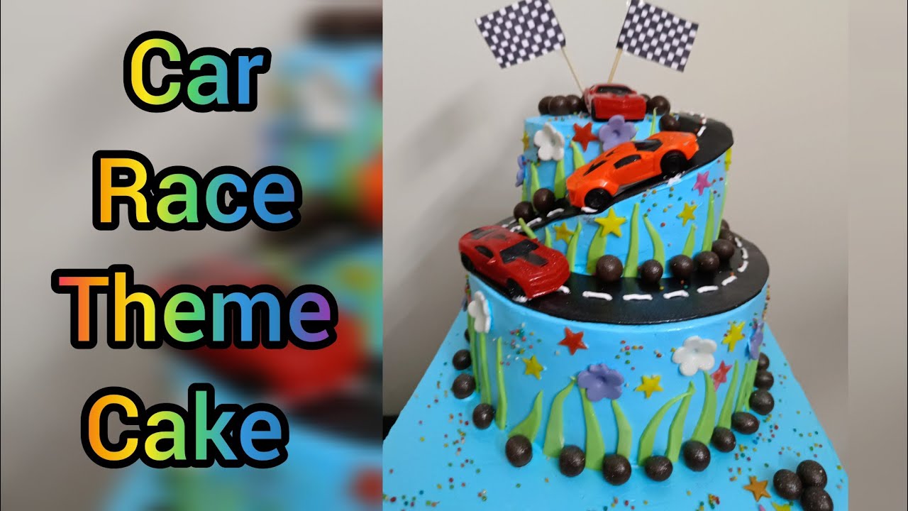 2 Tier Car Race theme cake 🎂 #customizecake #cake #cookingwithmani's # ...