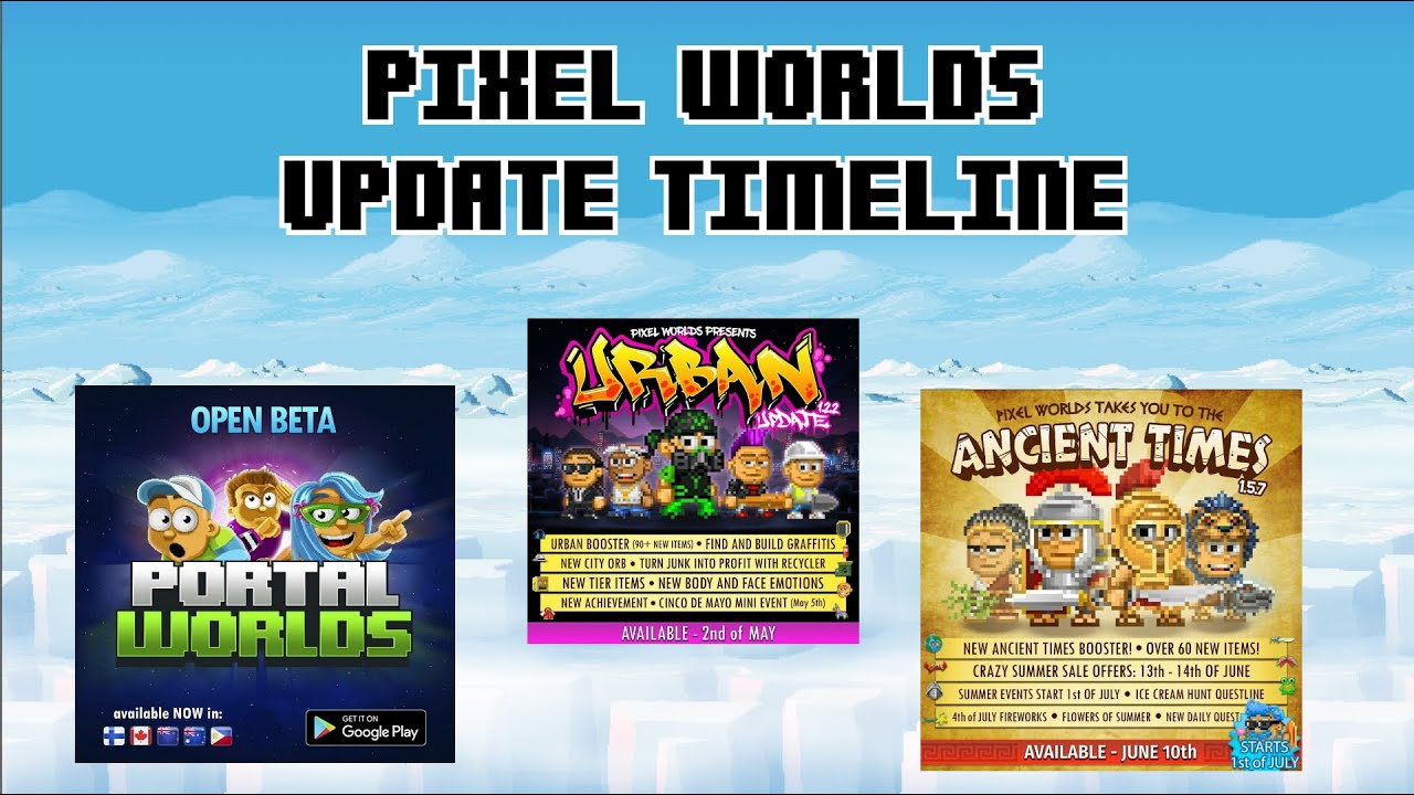 *COMPLETE* Update Timeline (2016-2020) | Pixel Worlds - YouTube