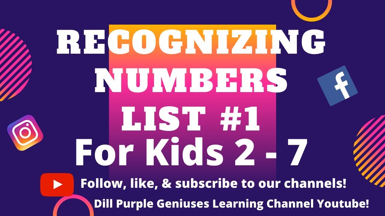 Learn Your Numbers! Recognizing Numbers List #1 Out Of Order! - YouTube