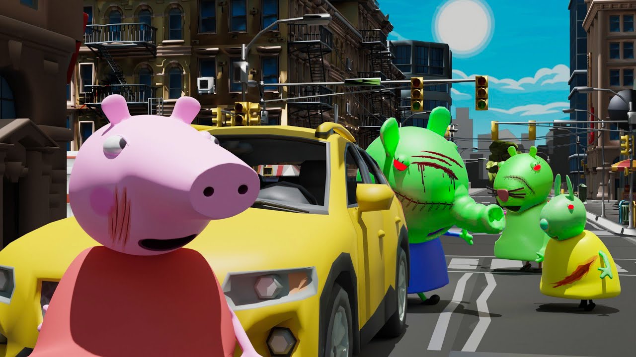 Zombie Apocalypse, Zombies attack Peppa's city | Peppa pig funny ...