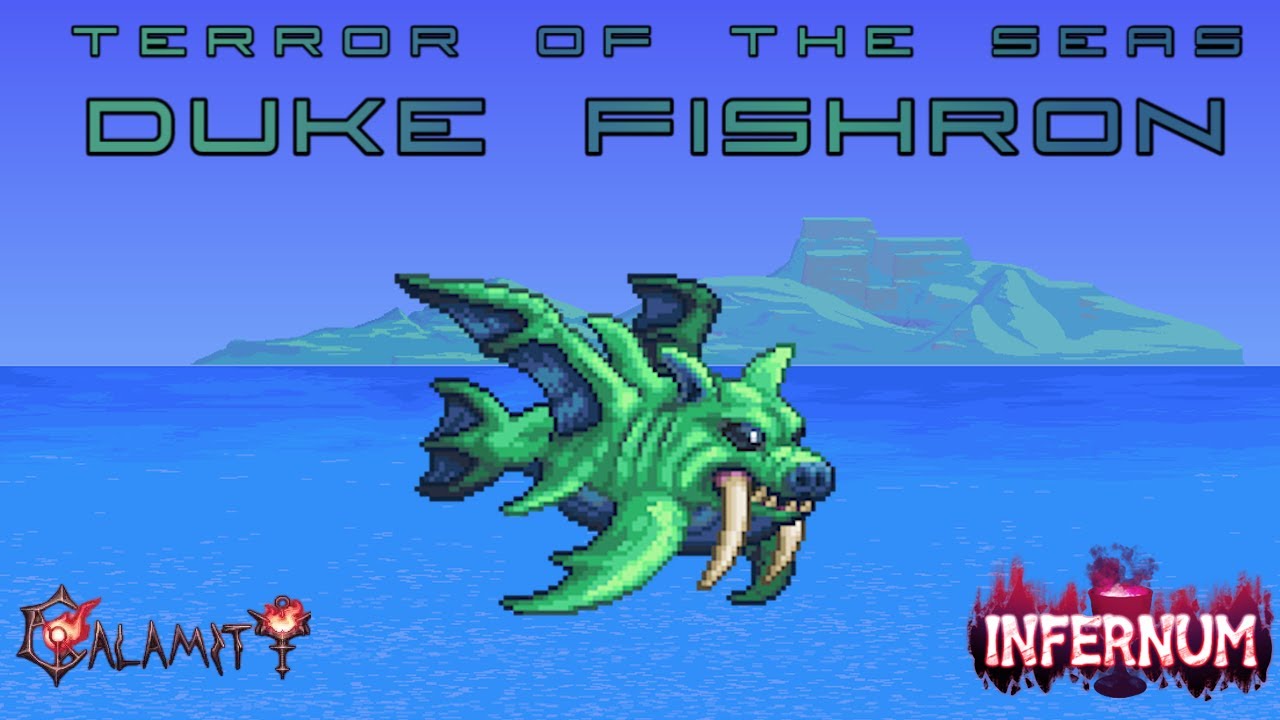 Terraria Calamity Infernum Duke Fishron fight "Terror of the Seas ...