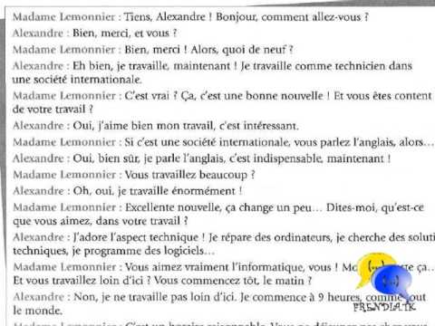 dialogue français chapitre 3 : Alexandre travaille