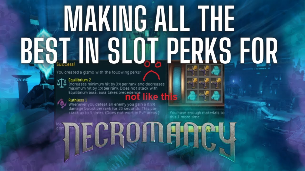 These are the best in slot Necromancy perks for the 200m race! - YouTube