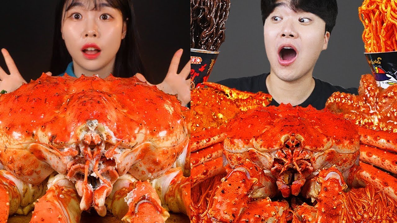 ASMR MUKBANG | FIRE Noodle & Spicy Seafood & Octopus & Kingcrab ...