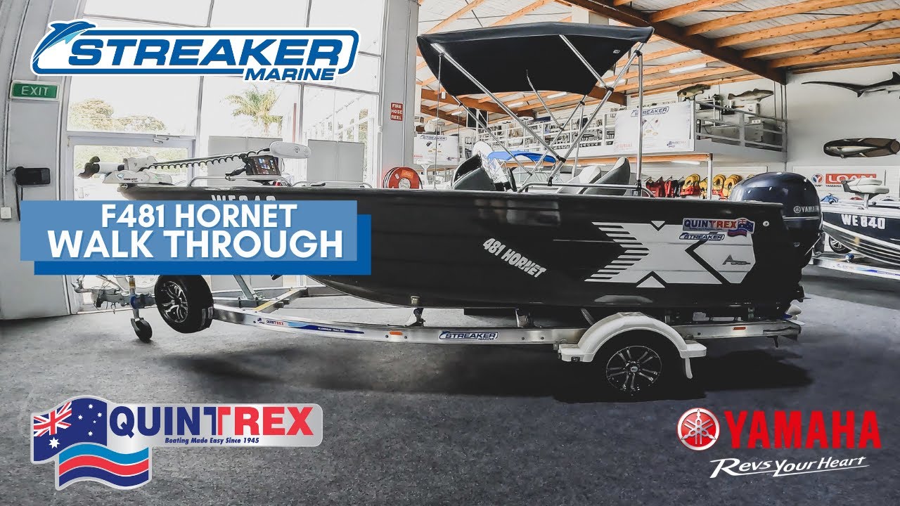2022 Quintrex f481 Hornet Walkthrough by Streaker Marine - YouTube