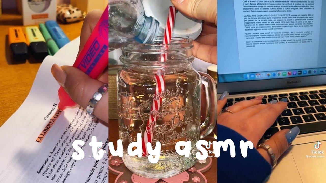 Study Asmr 🦋so satisfying! - YouTube