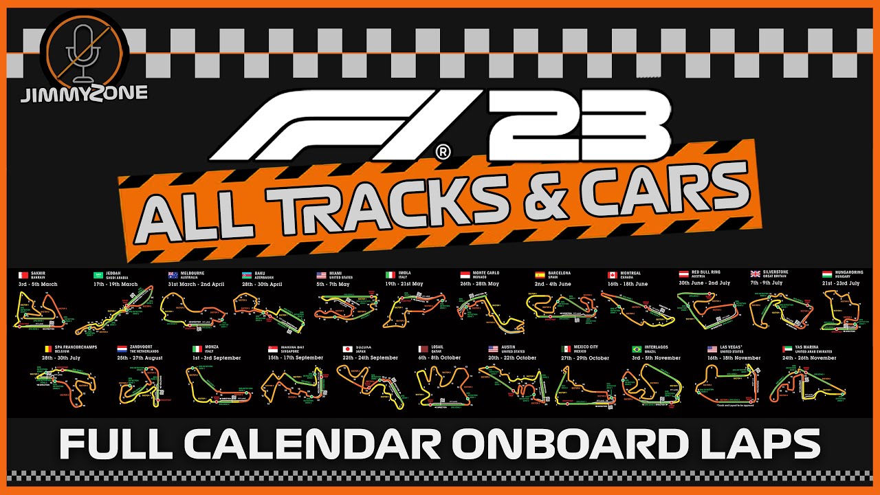 F1 23 | ALL TRACKS & CARS: Full Calendar Onboard Laps | G29 - YouTube