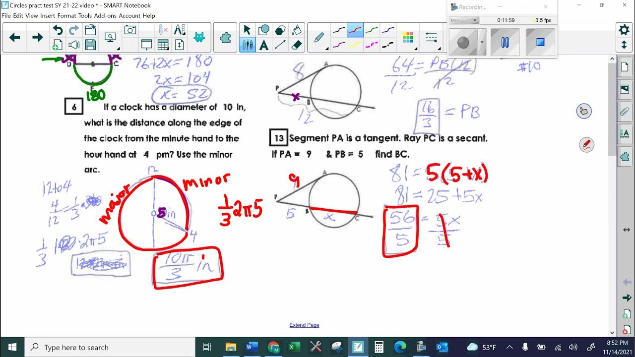 Circles Pract TEST SY 21 22 25 min - YouTube