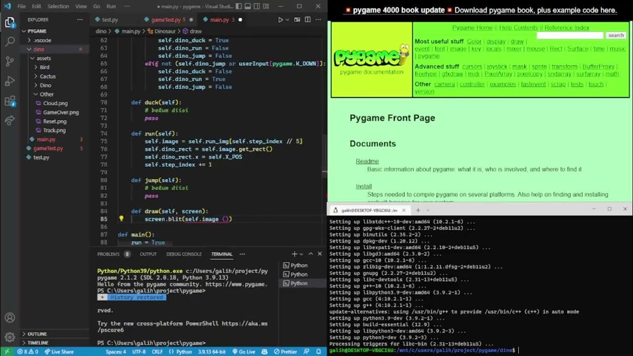 Chrome Dino Pygame Youtube
