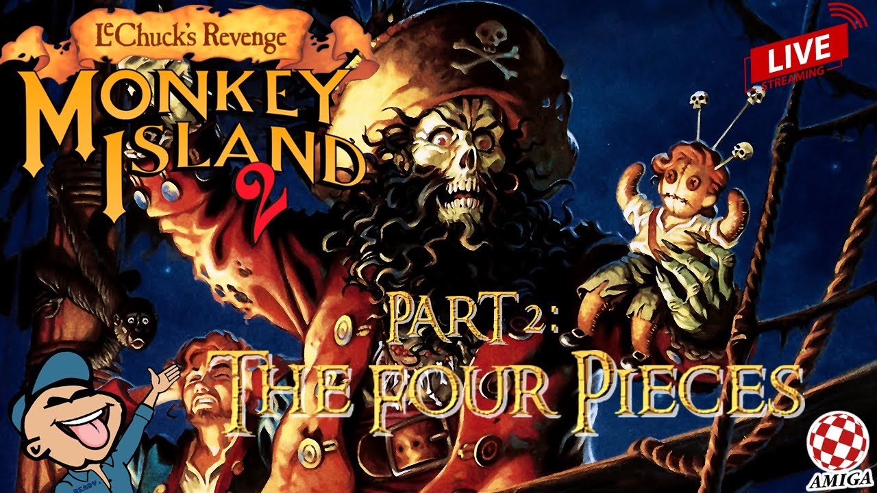 MONKEY ISLAND 2: LeCHUCK'S REVENGE - LETS PLAY - PART 2/3: THE FOUR PIECES (AMIGA - 1992) - YouTube