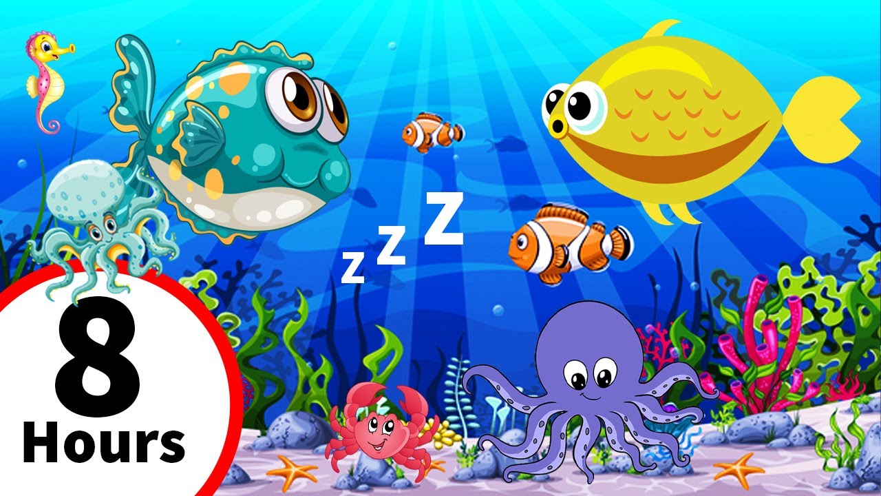8 Hours Bedtime Lullabies and Calming Undersea Animation Baby Lullaby ...