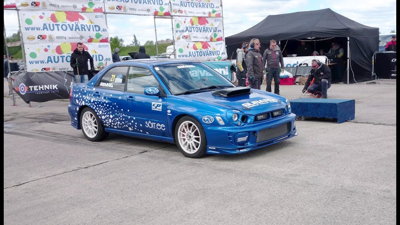 Subaru Impreza WRX STI 1/8mile drag race - YouTube