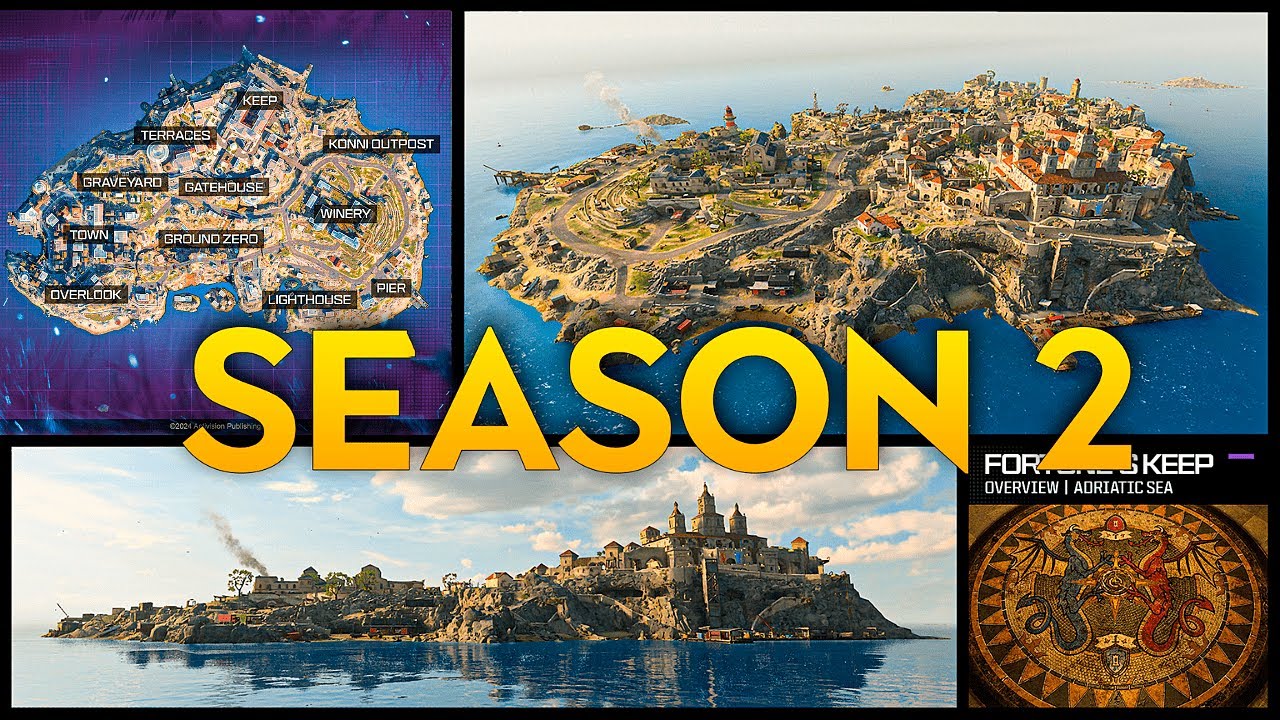 ESTÁ INSANA! GAMEPLAY OFICIAL do NOVO MAPA de FORTUNES KEEP da SEASON 2 ...
