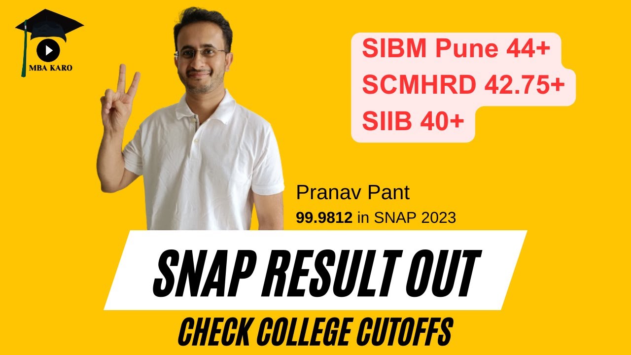 SNAP 2023 Result Out | High Cutoff | Check College wise Cutoffs - YouTube