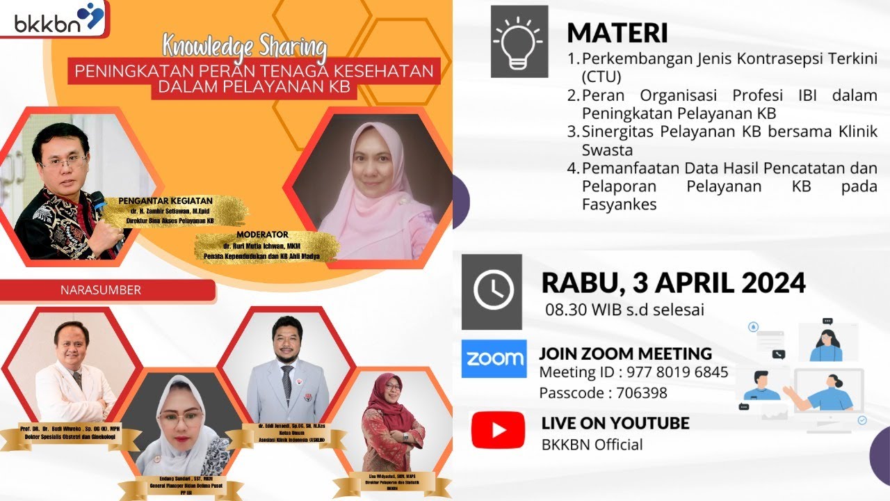 Knowledge Sharing: Peningkatan Peran Tenaga Kesehatan Dalam Pelayanan KB - YouTube