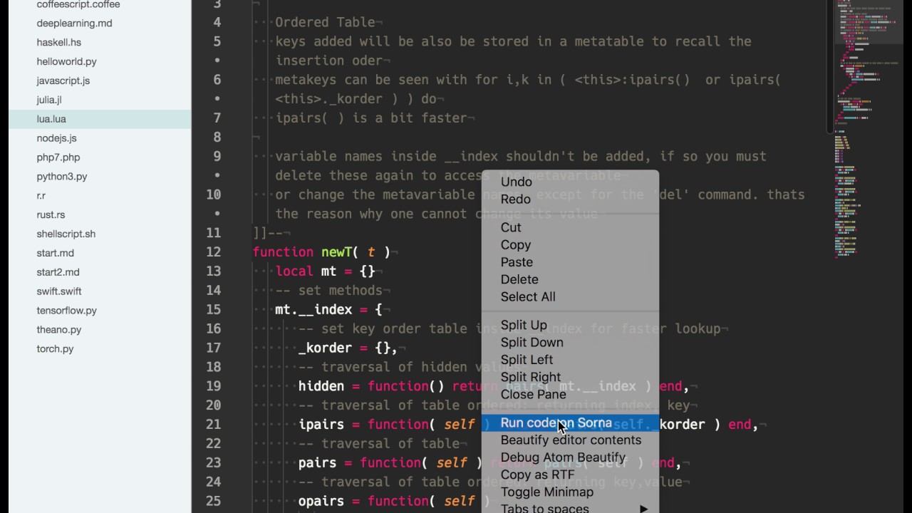 Demo: live-code-runner ATOM package - YouTube