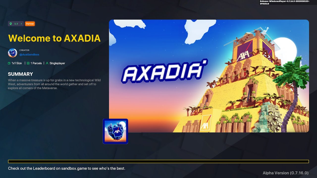 Welcome to AXADIA - All Quests Walkthrough Gameplay The Sandbox - YouTube