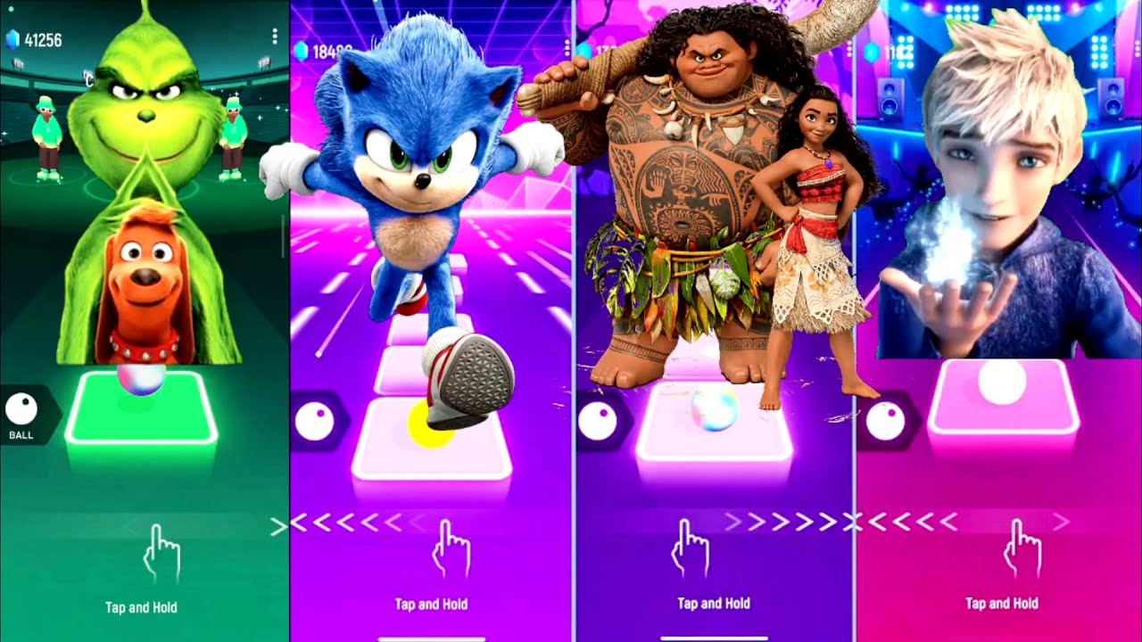 The Grinch vs Sonic vs Maui vs Jack Frost - YouTube