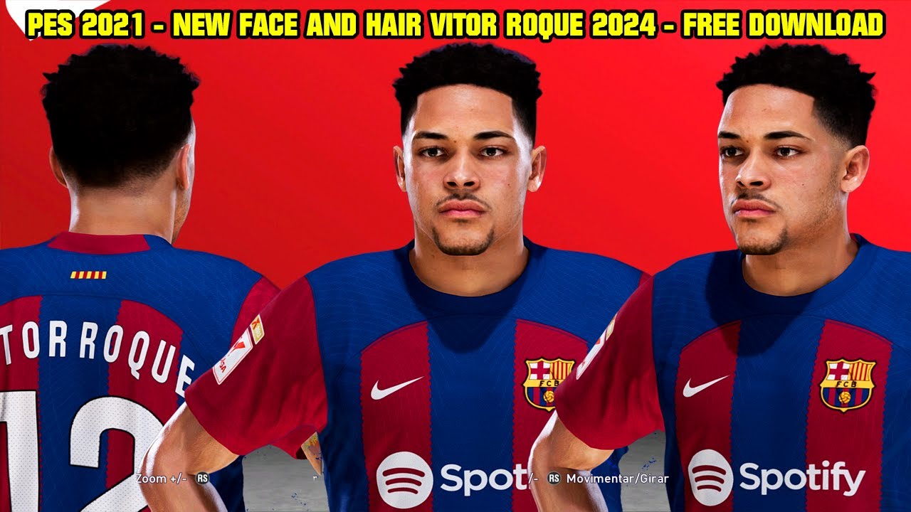 PES 2021 - NEW FACE AND HAIR VITOR ROQUE 2024 - YouTube