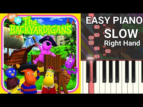 The Backyardigans (SLOW) Right Hand Easy Piano Tutorial - YouTube