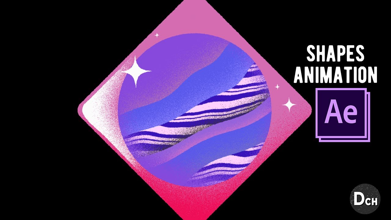Shapes animation and textures in after effects. - YouTube