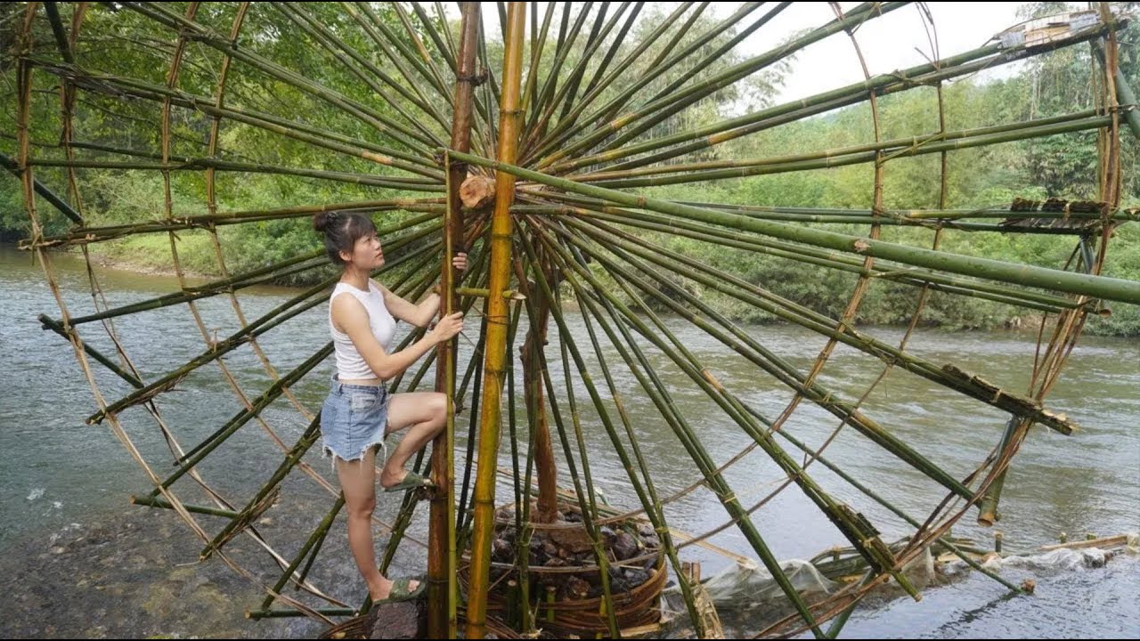 100 Days Build a system to take water from the stream to the house ...