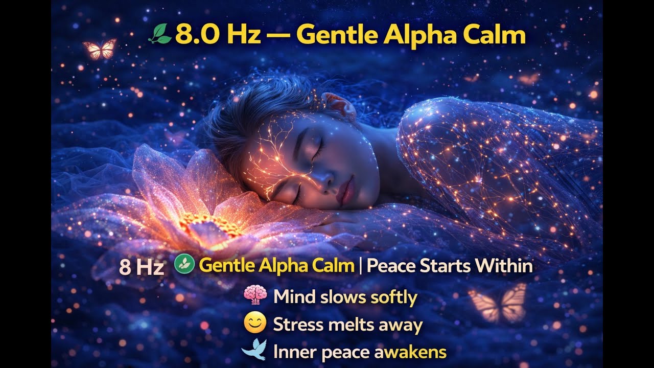 8 Hz 🌿 Gentle Alpha Calm | Peace Starts Within | Deep Relaxation ...
