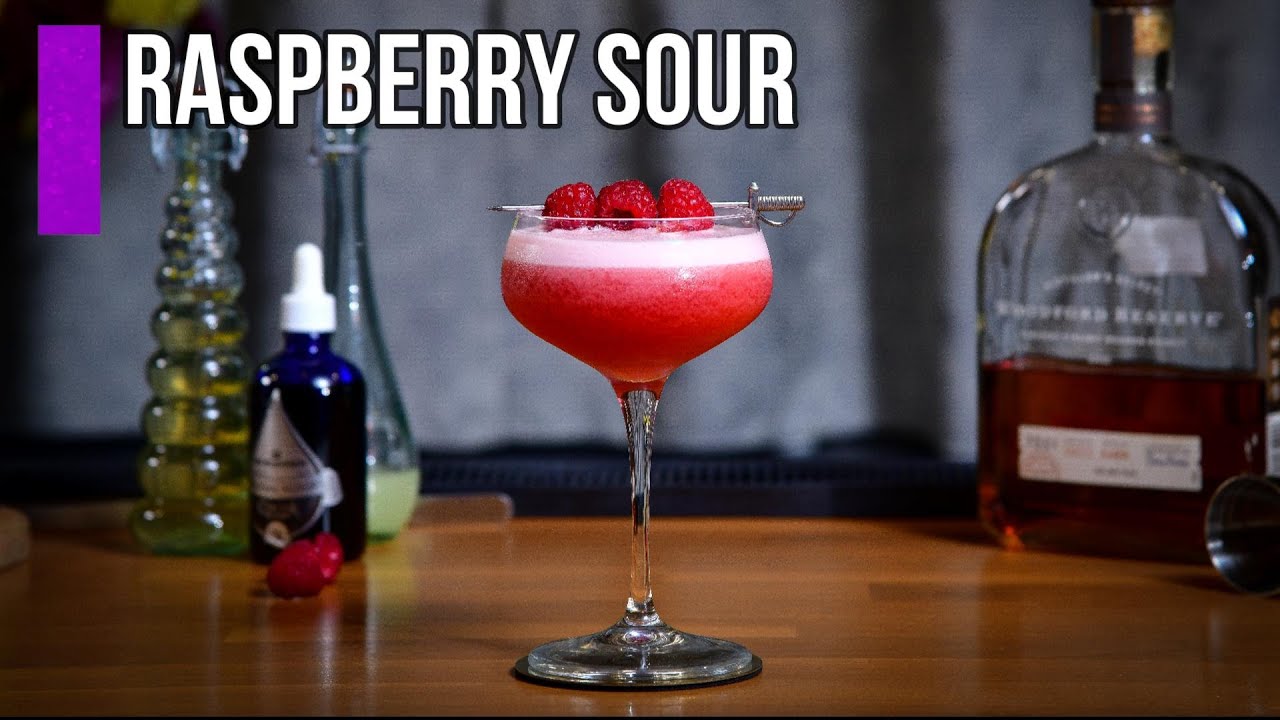 How to make Raspberry Sour cocktail - YouTube