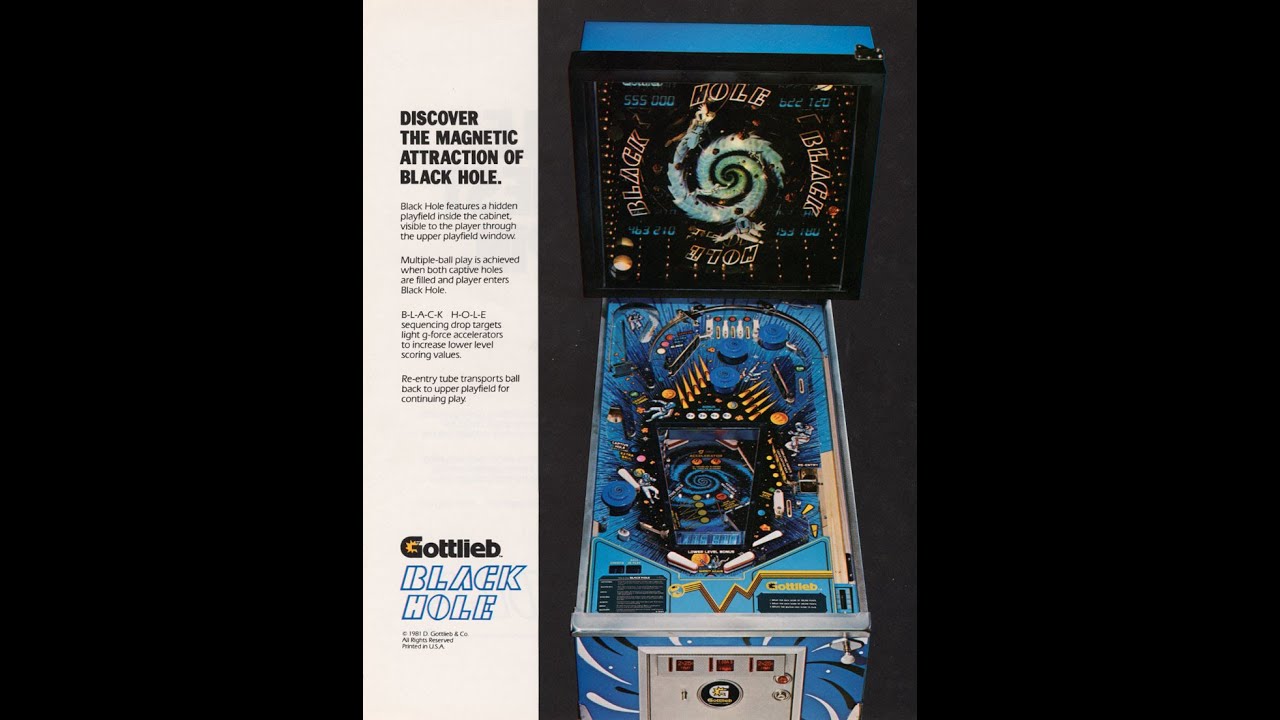 Hyperpin Virtual Pinball Black Hole Gottlieb 1981 Demo - YouTube