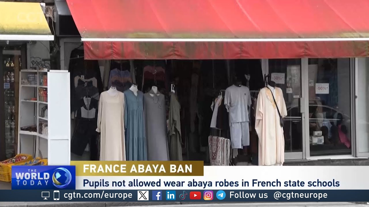 Pupils not allowed to wear abaya robes in French state schools - YouTube