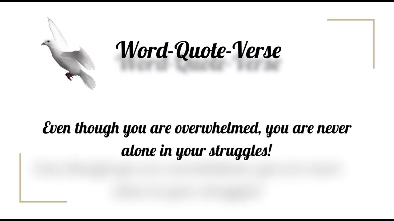 Powerful Word! (What You Should Know About Being Overwhelmed!) - YouTube