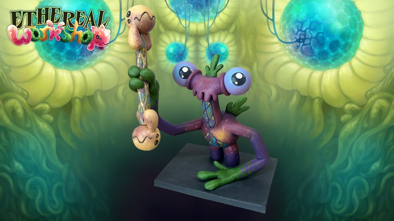 Sculpting Meebkin from My Singing Monsters in Polymer Clay - YouTube