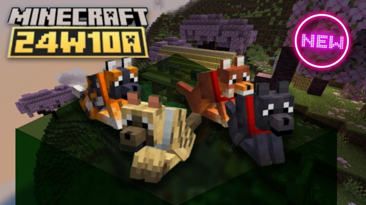 Minecraft Snapshot 24w10a - 9 new Wolf Breeds\Types in Minecraft! (8 новых відов Волков (Породы ...