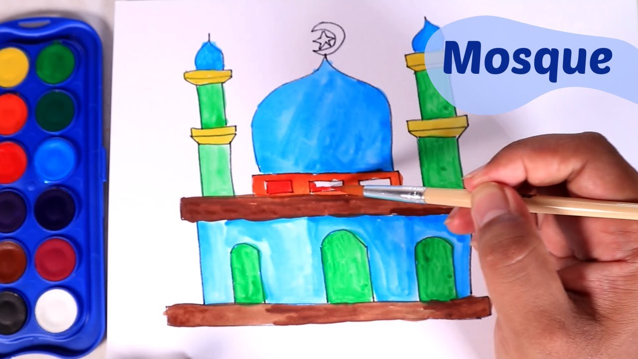 How to Draw a Mosque Easily - YouTube
