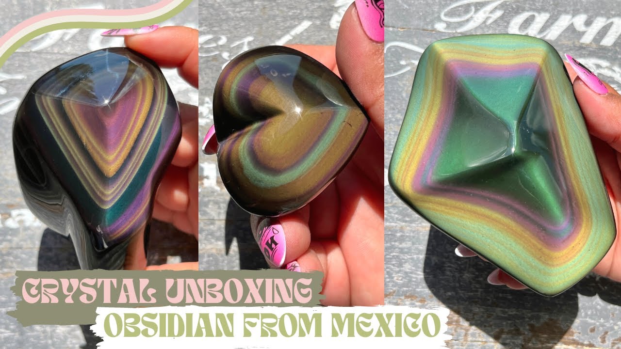 *NEW* RAINBOW OBSIDIAN UNBOXING FROM MEXICO! SILVER AND GOLD SHEEN ...