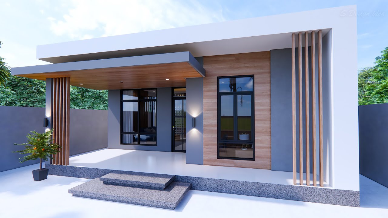 House design idea | Modern house 7.5m x 9m (68sqm) - YouTube